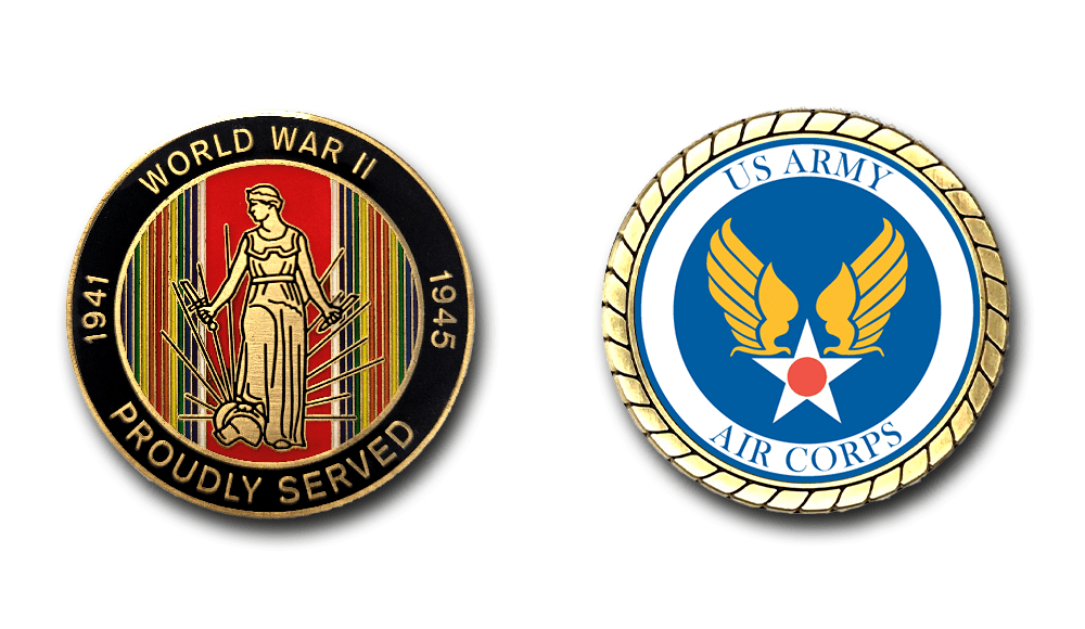 US Army Air Corps World War II Service Challenge Coin - Branch of ...