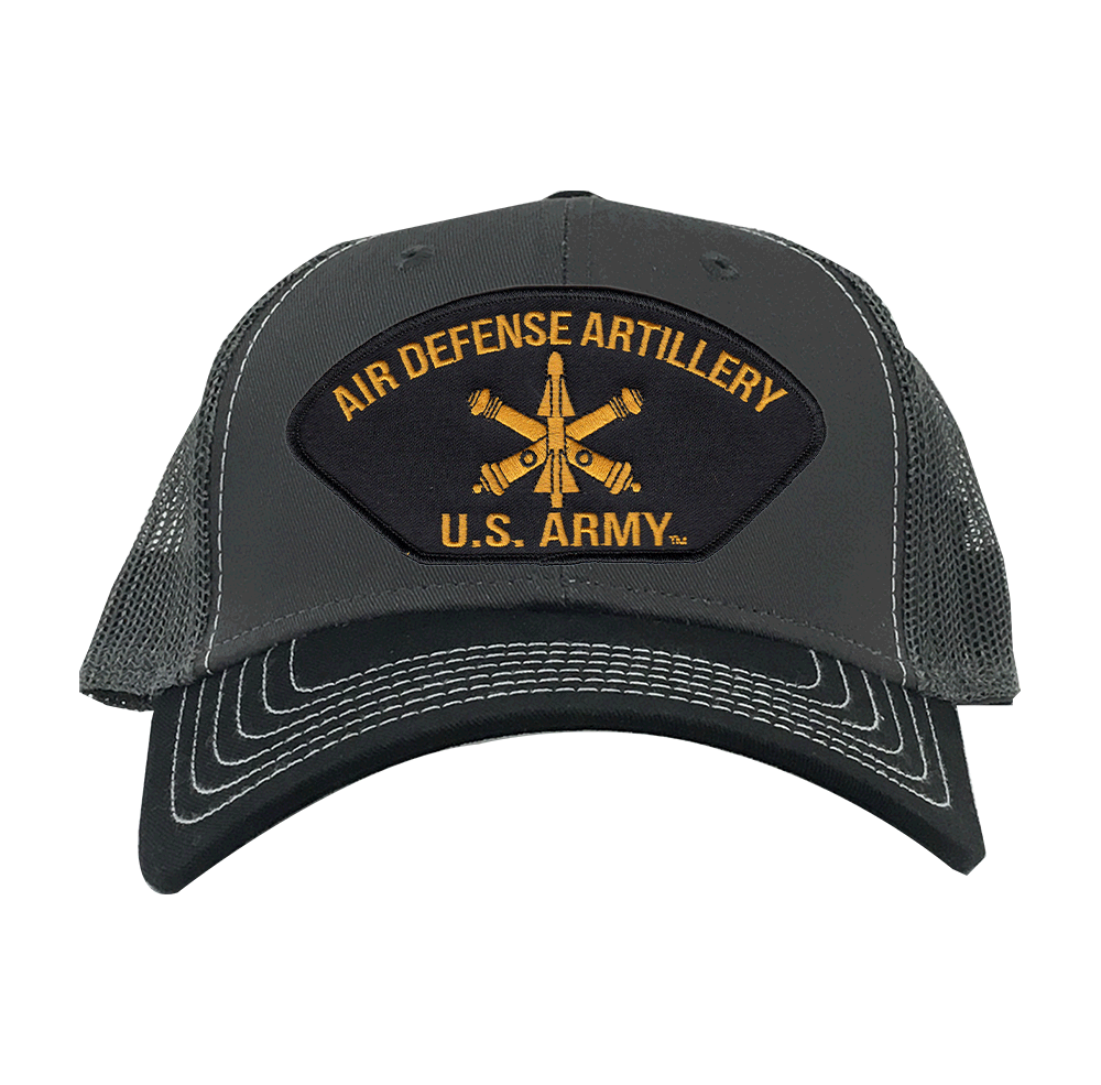 US Army Air Defense Artillery Gray Mesh Ball Cap - US Army Branch of ...