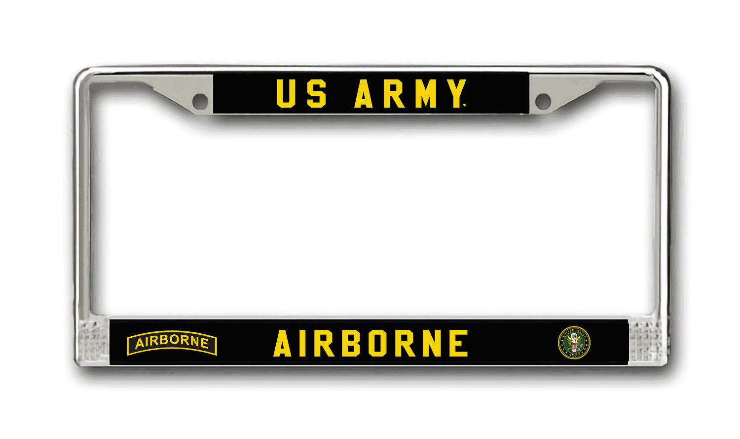 US Army Airborne License Plate Frame - US Army Badge License Plate ...