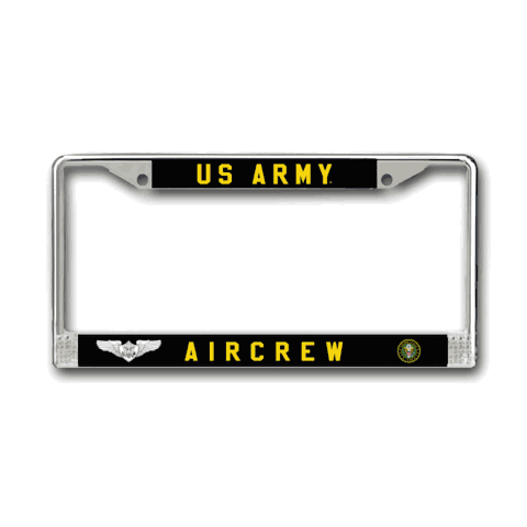 US Army Aircrew License Plate Frame - US Army Badge License Plate ...