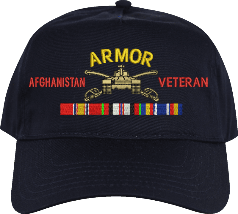 US Army Armor Afghanistan Veteran Embroidered Cap - US Army Branch ...