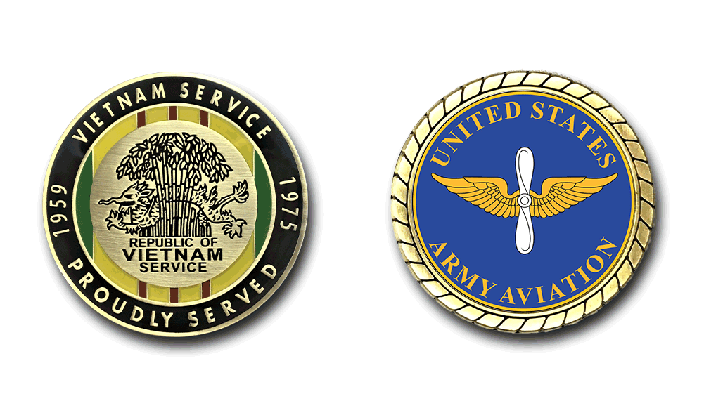 US Army Aviation Vietnam Service Challenge Coin - US Army Branch ...