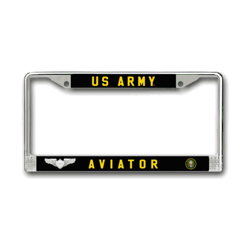 US Army Aviator License Plate Frame - US Army Badge License Plate ...