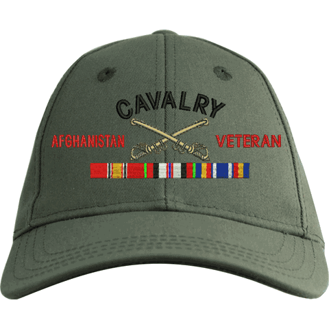 US Army Cavalry Afghanistan Veteran Embroidered Cap - US Army Branch ...