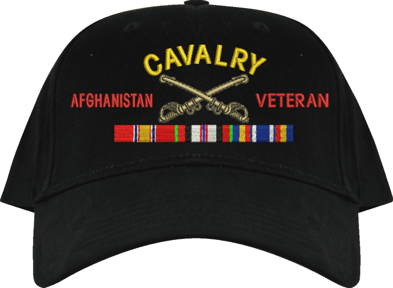 US Army Cavalry Afghanistan Veteran Embroidered Cap - US Army Branch ...