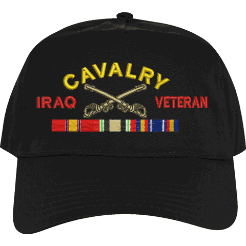US Army Cavalry Iraq Veteran Embroidered Cap - US Army Branch Iraq ...