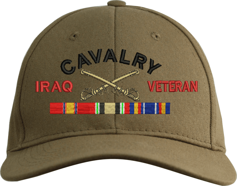 US Army Cavalry Iraq Veteran Embroidered Cap - US Army Branch Iraq ...