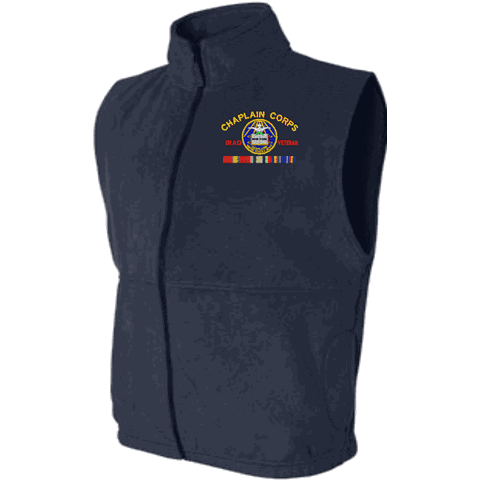 US Army Chaplain Corps Iraq Veteran Fleece Vest - US Army Branch Iraq ...