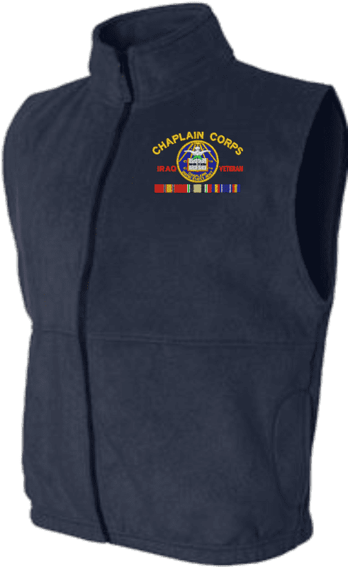 US Army Chaplain Corps Iraq Veteran Fleece Vest - US Army Branch Iraq ...