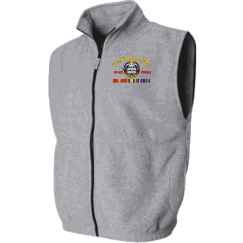 US Army Chaplain Corps Iraq Veteran Fleece Vest - US Army Branch Iraq ...