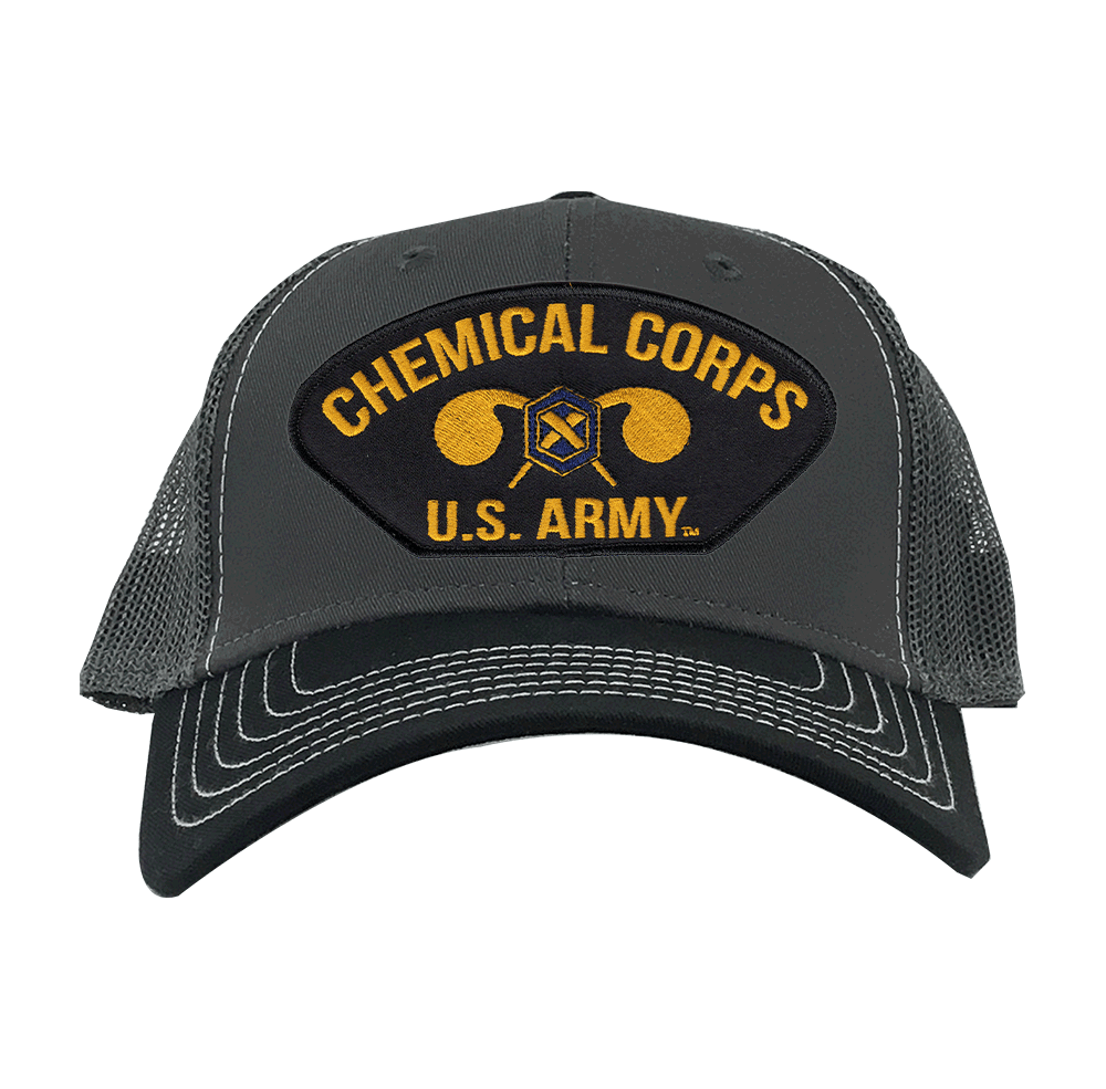 US Army Chemical Corps Gray Mesh Ball Cap - US Army Branch of Service ...