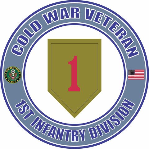US Army Cold War 1st Infantry Division Veteran Decal - 1st Infantry ...