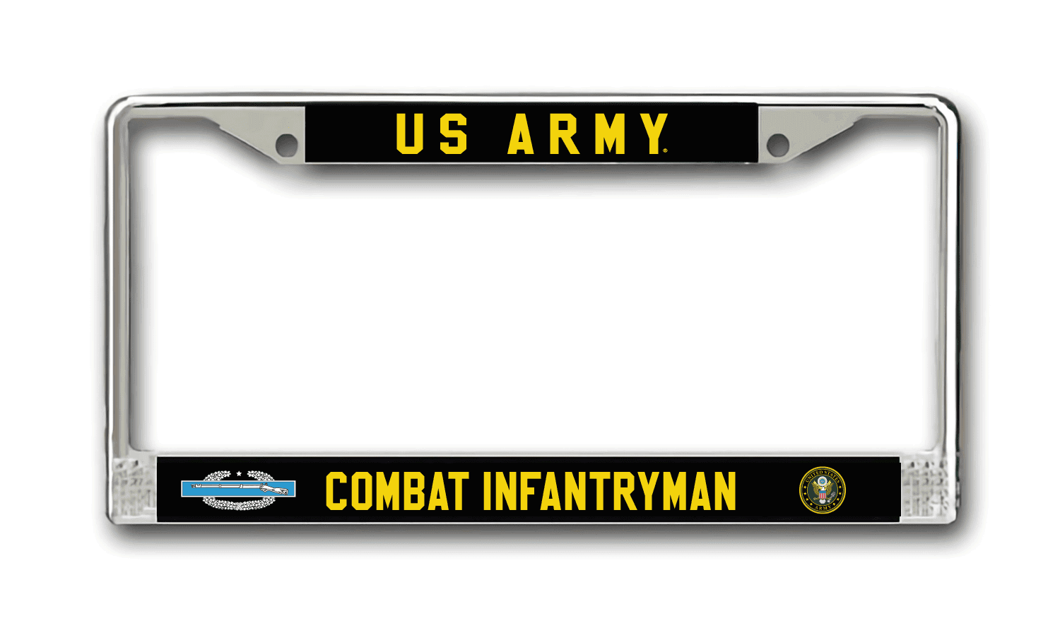 US Army Combat Infantryman Second Award License Plate Frame - US Army ...