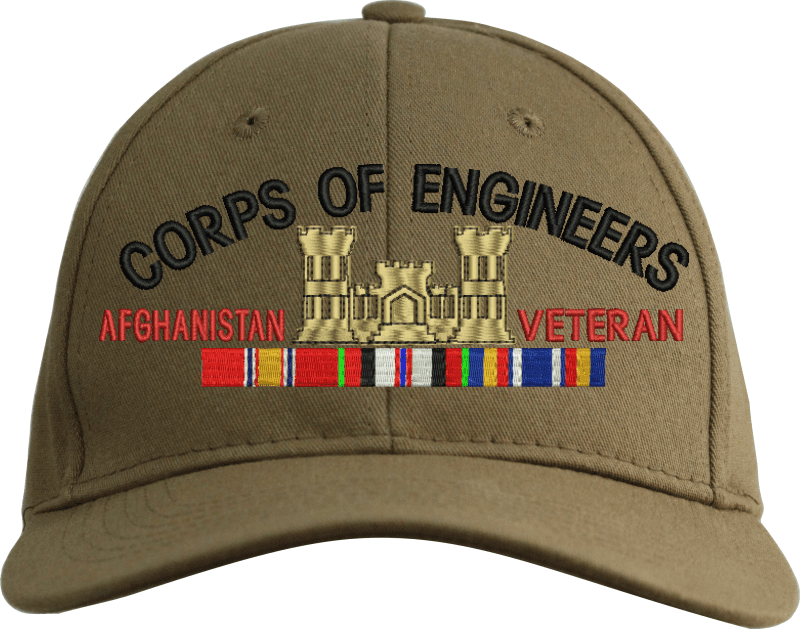 US Army Corps of Engineers Afghanistan Veteran Embroidered Cap - US ...