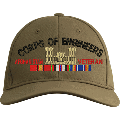 US Army Corps of Engineers Afghanistan Veteran Embroidered Cap - US ...