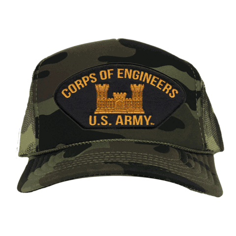 US Army Corps Of Engineers Camo Mesh Ball Cap - US Army Branch of ...