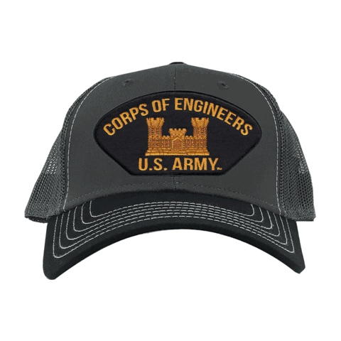 US Army Corps Of Engineers Gray Mesh Ball Cap - US Army Branch of ...