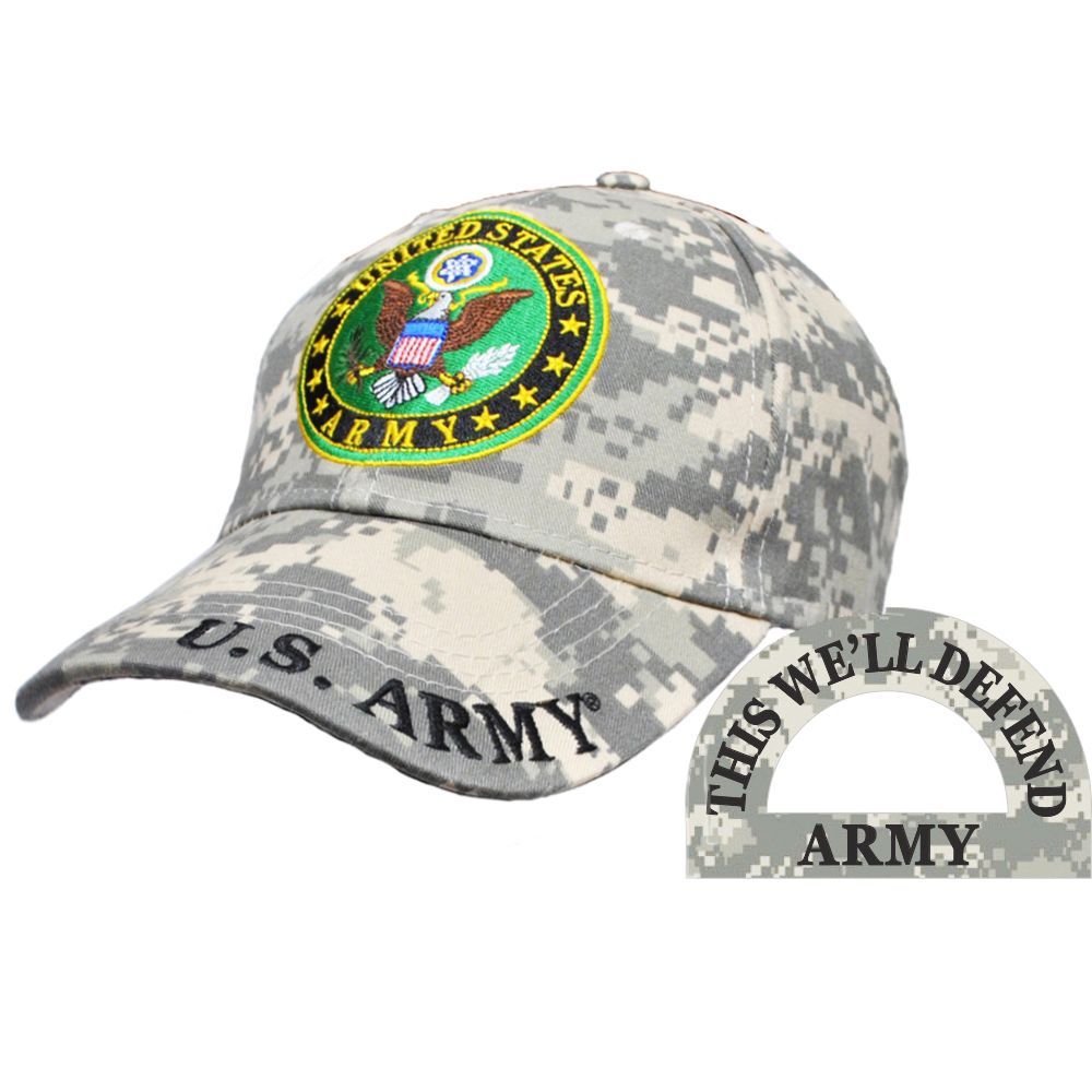 US Army Emblem Camo Ball Cap - New Ball Caps - PriorService.com