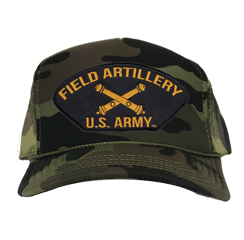 US Army Field Artillery Camo Mesh Ball Cap - US Army Branch of Service ...