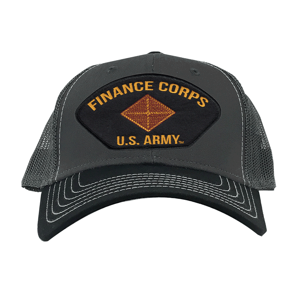 US Army Finance Corps Gray Mesh Ball Cap - US Army Branch of Service ...