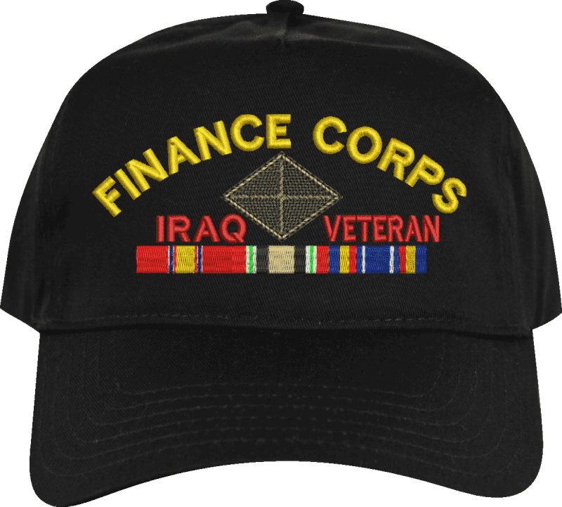 US Army Finance Corps Iraq Veteran Embroidered Cap - US Army Branch ...