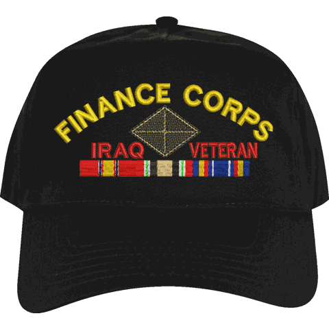 US Army Finance Corps Iraq Veteran Embroidered Cap - US Army Branch ...