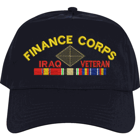 US Army Finance Corps Iraq Veteran Embroidered Cap - US Army Branch ...