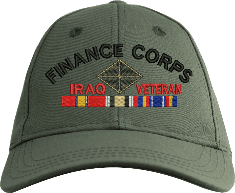 US Army Finance Corps Iraq Veteran Embroidered Cap - US Army Branch ...