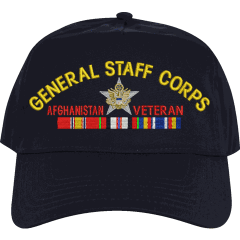 US Army General Staff Corps Afghanistan Veteran Embroidered Cap - US ...