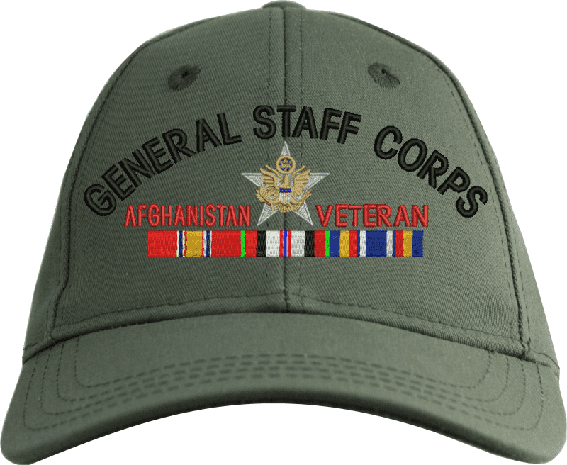 US Army General Staff Corps Afghanistan Veteran Embroidered Cap - US ...