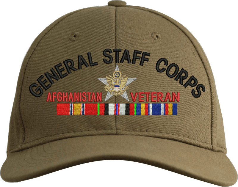 US Army General Staff Corps Afghanistan Veteran Embroidered Cap - US ...