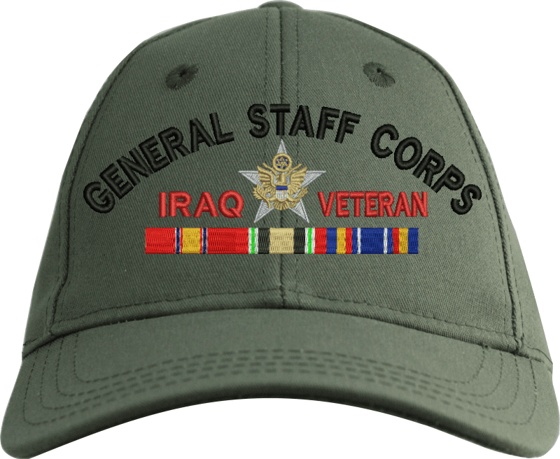 US Army General Staff Corps Iraq Veteran Embroidered Cap - US Army ...