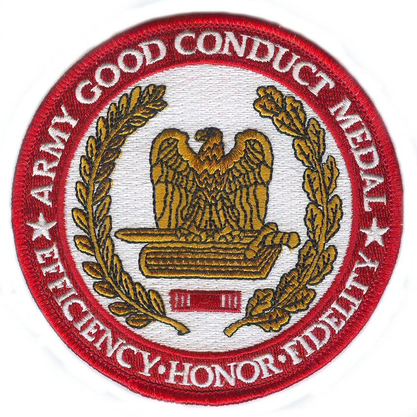 US Army Good Conduct Patch - Awards, Decorations and Campaign Patches ...