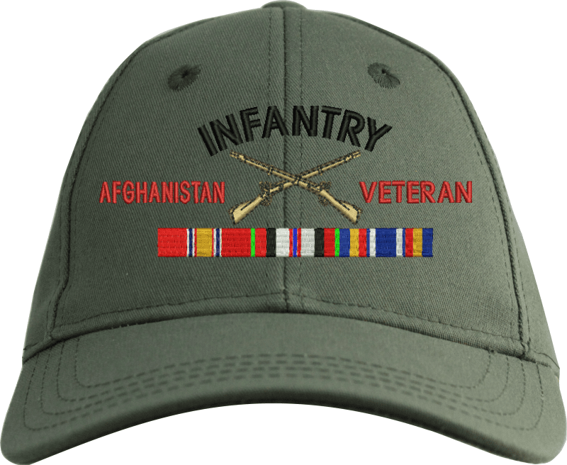 US Army Infantry Afghanistan Veteran Embroidered Cap - US Army Branch ...