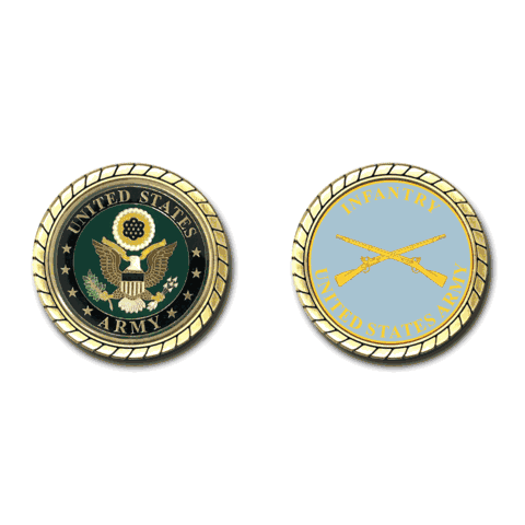 US Army Infantry Challenge Coin - New US Army Branch of Service ...