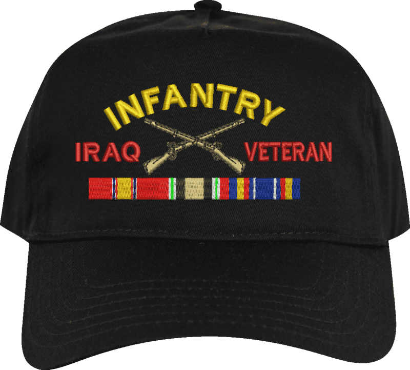 US Army Infantry Iraq Veteran Embroidered Cap - US Army Branch Iraq ...