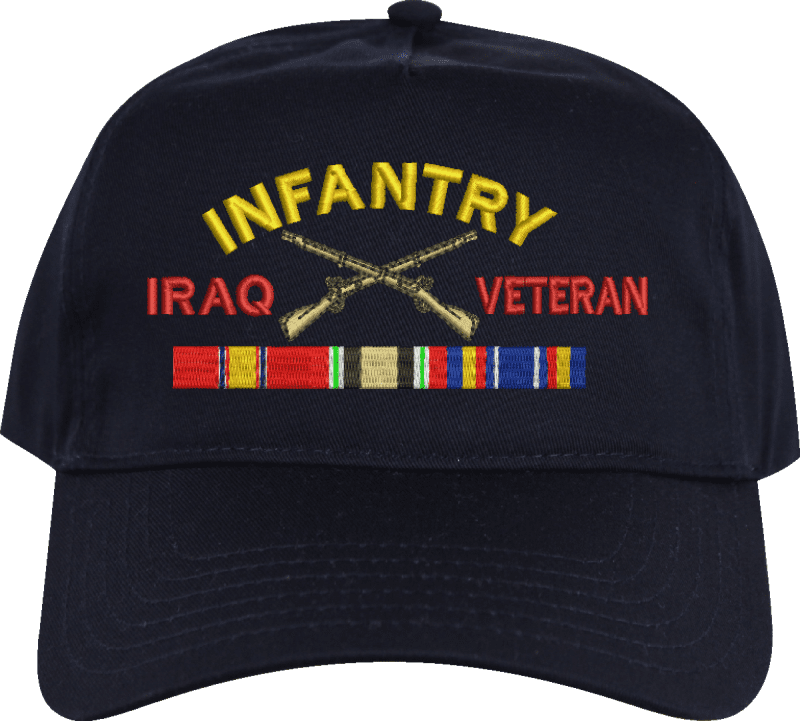 US Army Infantry Iraq Veteran Embroidered Cap - US Army Branch Iraq ...