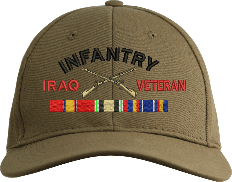 US Army Infantry Iraq Veteran Embroidered Cap - US Army Branch Iraq ...