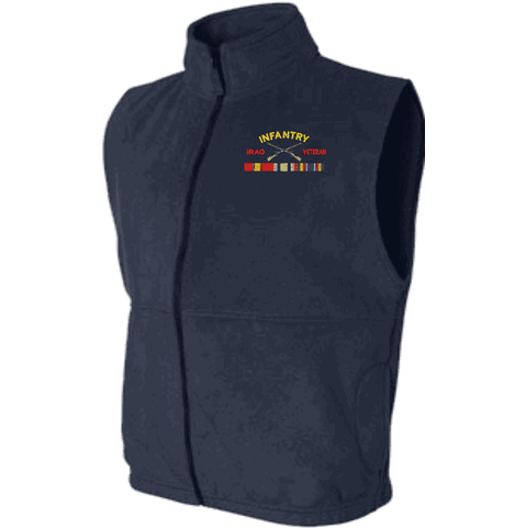 US Army Infantry Iraq Veteran Fleece Vest - US Army Branch Iraq Veteran ...