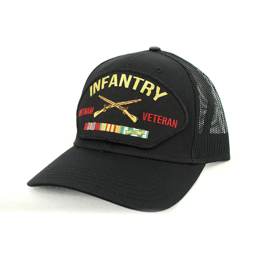 US Army Infantry Vietnam Veteran Mesh Cap - US Army Branch of Service ...