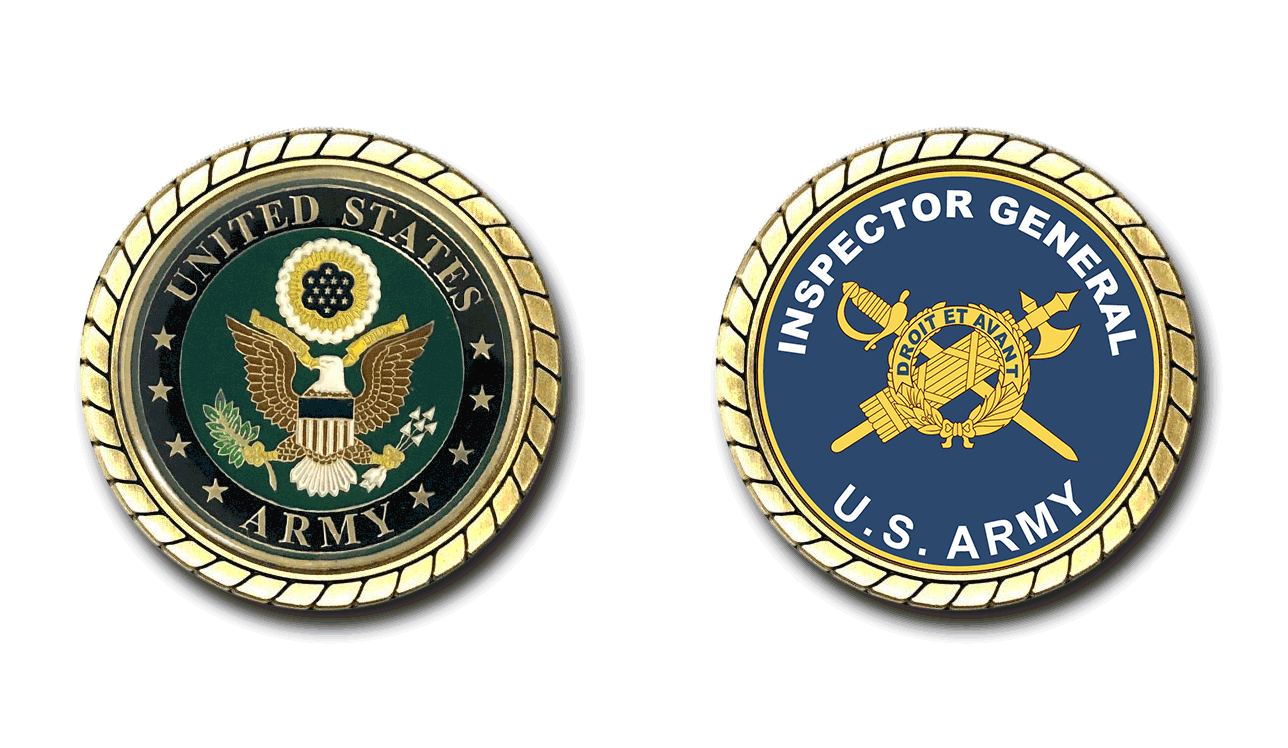 US Army Inspector General Challenge Coin - New US Army Branch of ...