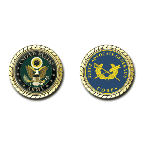 US Army Judge Advocate General Corps Challenge Coin - US Army Challenge ...