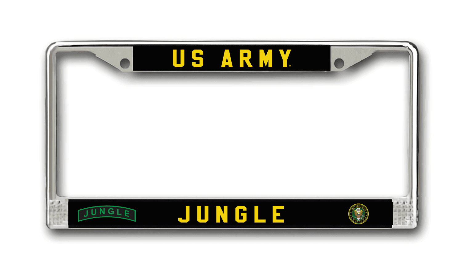 US Army Jungle License Plate Frame - US Army Badge License Plate Frames ...