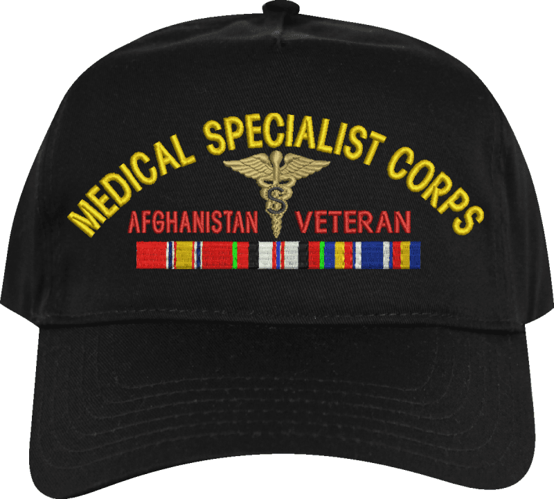 US Army Medical Specialist Corps Afghanistan Veteran Embroidered Cap ...