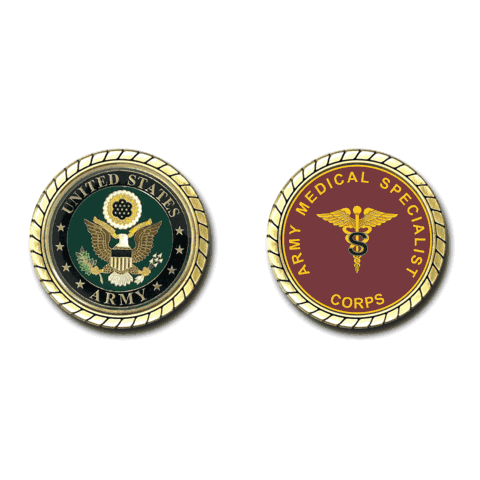 US Army Medical Specialist Corps Challenge Coin - New US Army Branch of ...