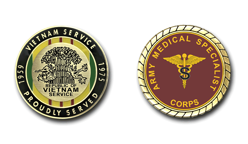 US Army Medical Specialist Vietnam Service Challenge Coin - US Army ...