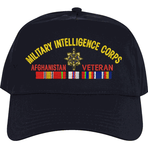 US Army Military Intelligence Corps Afghanistan Veteran Embroidered Cap ...