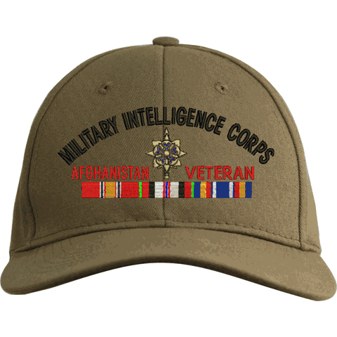 US Army Military Intelligence Corps Afghanistan Veteran Embroidered Cap ...