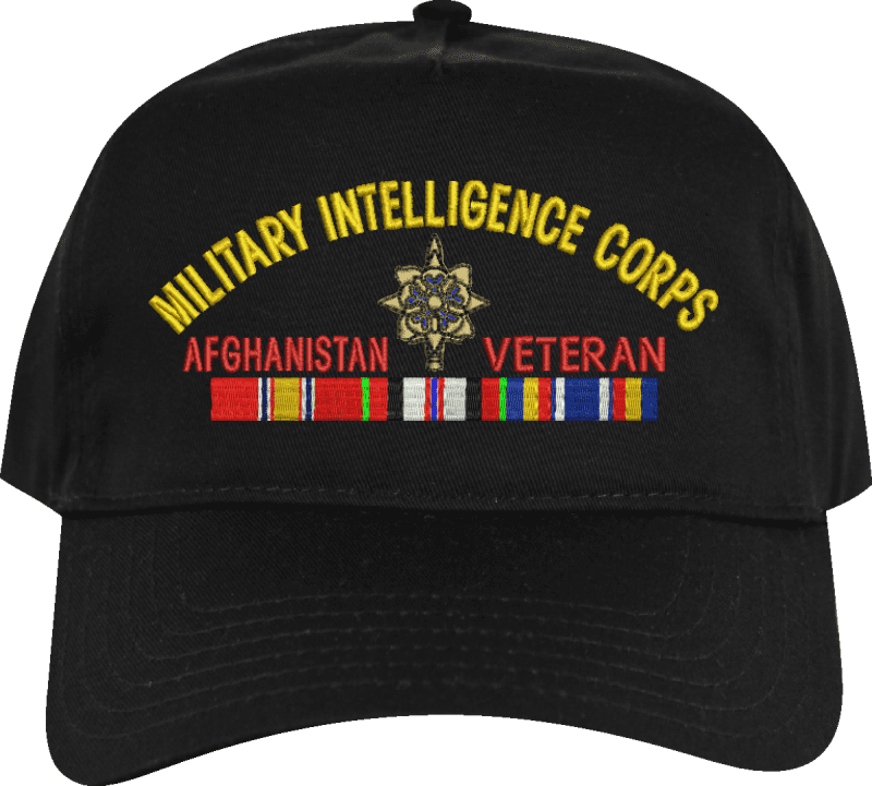 US Army Military Intelligence Corps Afghanistan Veteran Embroidered Cap ...