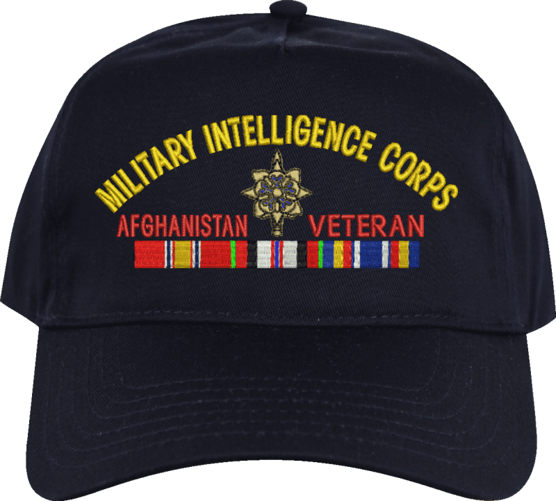 US Army Military Intelligence Corps Afghanistan Veteran Embroidered Cap ...